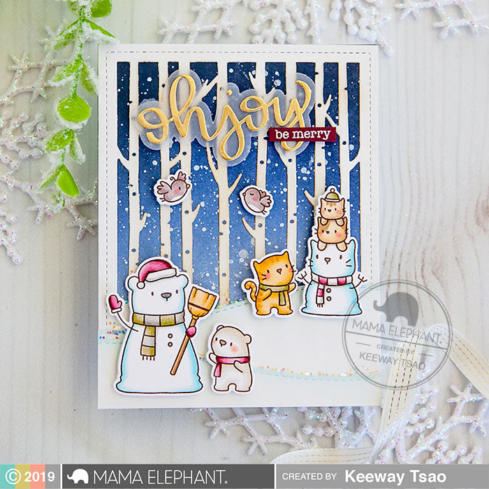 Winter Forest Cover - Creative Cuts - Mama Elephant