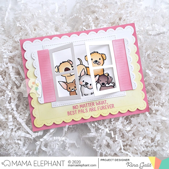 Frilly Window Frame - Creative Cuts - Mama Elephant