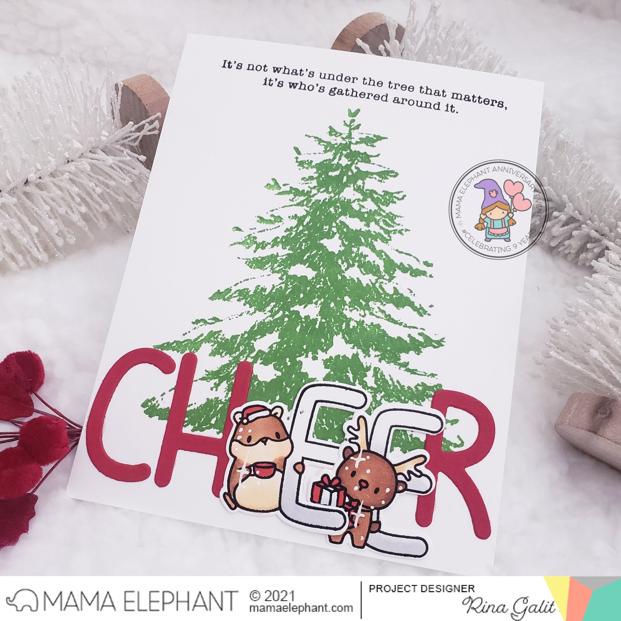 SNOWY TREE - Mama Elephant